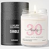 30th Birthday Gifts - Luxury Soy Wax Candle - Vanilla, Jasmine, Sugared ...