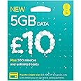 EE SIM Card UK PAYG £10 Bundle - 5GB + Unltd Texts & 500 Mins ...
