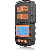 CHNADKS Portable Gas Detector, 4 in 1 (H2S, O2, CO, EX) Handheld Gas Monitor, Rechargeable Gas ...