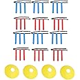 VORCOOL – 16-tlg. Flag Football Set mit 12 Gurten, 4 Kegeln für Fuß ...