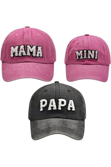 Papas Bebe Mama Papa And Mini Hats, Adjustable Vintage Cotton ...