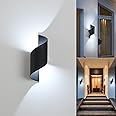 KUKAK LED Applique Murale intérieur/Extérieur,10W 6000K Blanc Froid ...