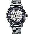 Titan Mechanical Automatic Blue Dial Blue Stainless Steel Strap Watch ...