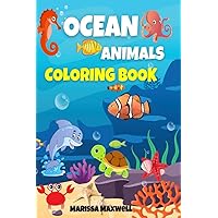 Buy Ocean Animals Coloring Book : Coloring Pages of Cute and Adorable ...