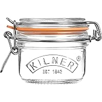 Set of 6 Kilner 0.125L Clip Top Preserve Preserving Jam Pickle Glass ...