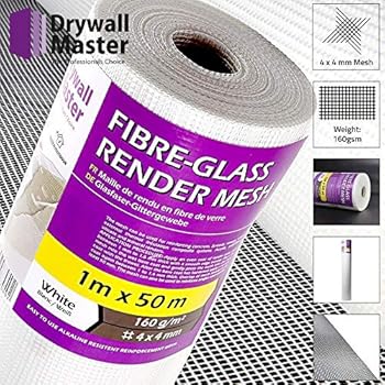 Reinforcing Fibreglass Mesh 50 SQ/M (1 x 50M) - Plastering, Rendering ...