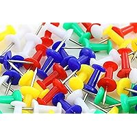 Assorted Coloured Push Pins Approx. 50pc Notice Cork Board : Amazon.co ...