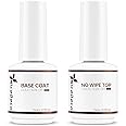 Nicedeco 15ML Vernis Semi Permanent Base et Top Coat, No Wipe Top et Base Vernis à Ongles Gel ...