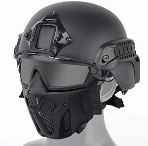 WTZWY MICH 2000 tactical helmet &Full Face Protection Airsoft Mask with ...