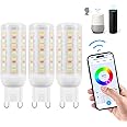 I-SHUNFA Wi-Fi RGBCW Smart G9 LED Bulbs,Compatible with Alexa/Google ...