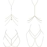 LOLIAS 6 Pcs Sexy Gold Body Chains for Women Layered Bikini Belly Waist Chain Summer Beach ...