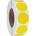 Hybsk Color Coding Dot Labels 1 Inch Round Natural Paper Yellow ...