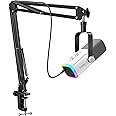 FIFINE AM8 Podcast Microphone kit, Gaming mic with Boom Arm Compatible ...