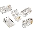 FEDUS 20 Pcs Cat6 RJ45 Ends, Cat6 Connector, 8P8C Cat5, Cat6, Cat5e ...