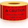 MD Labels Warning Labels on Roll - 100 x 50 mm - 500 - CAUTION - Heavy ...