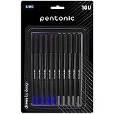 Pentonic 0.7mm Ball Point Pen Blister Pack | Black Body | Black & Blue ...