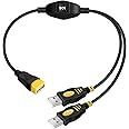 wishacc Usb Splitters-Usb 2.0 1 Female To 2 Male Y Splitter 2 Port Hub ...