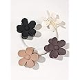 ALIBA COLLECTION 4PCS Medium Hair Claw Clips – Matte Flower Hair Clips ...