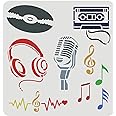 FINGERINSPIRE Musical Stencils 30x30cm Music Notes Stencil Plastic ...