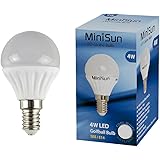 MiniSun Pack of 6 4w LED ES E27 Golfball Energy Saving Long Life Light ...