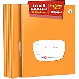 WOODSNIPE Small Square Ruled Notebooks | Square 9 mm | 176 Pages Jumbo ...