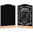 GUOKOFF Chalkboard Signs A4, 2 Pack Black Chalkboard Signs, Table Top ...