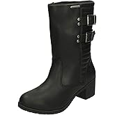 HARLEY-DAVIDSON Ladies Mid Calf Biker Boots Baisley - Black Leather ...