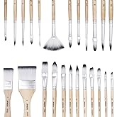 CONDA Paint Brushes Set of 24 Different Shapes Artist Brushes ...