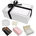 Gift Box, Gift Box with Lid 25x18.5x8.8cm with Lids & Ribbon Gift Box ...