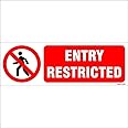Amazing sign Entry Restricted Sign Board (Red - 3 Nos) : Amazon.in ...