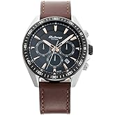 Titan Octane Silver Dial Chronograph Leather Strap watch for Men ...