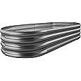 Land Guard Galvanized Raised Garden Bed Kit, Planter, Raised Garden ...