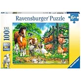Ravensburger Italy- Cavalli sul Campo Elefant Puzzle, Multicolore, 100 ...