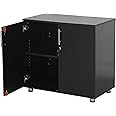 MMT Furniture Designs Ltd Black Storage Cabinet Cupboard Desk Height 2 ...
