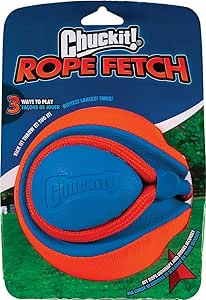 ChuckIt - Rope Fetch, Play Tug Kick or Throw Durable Dog Ball, Orange ...