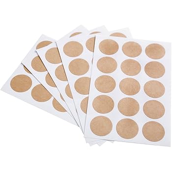 75 Stück Markierungs-Punkte Klebepunkte Aufkleber-Etiketten runde natur ...