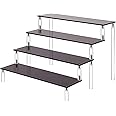 AZEAM Acryl Riser Display Stand, Schwarze 4-Tier Cupcake Stand Display ...