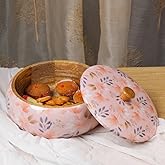 Brick Brown ® Handcrafted Enamel Coated Wooden Bliss Roti Box | Chapati ...