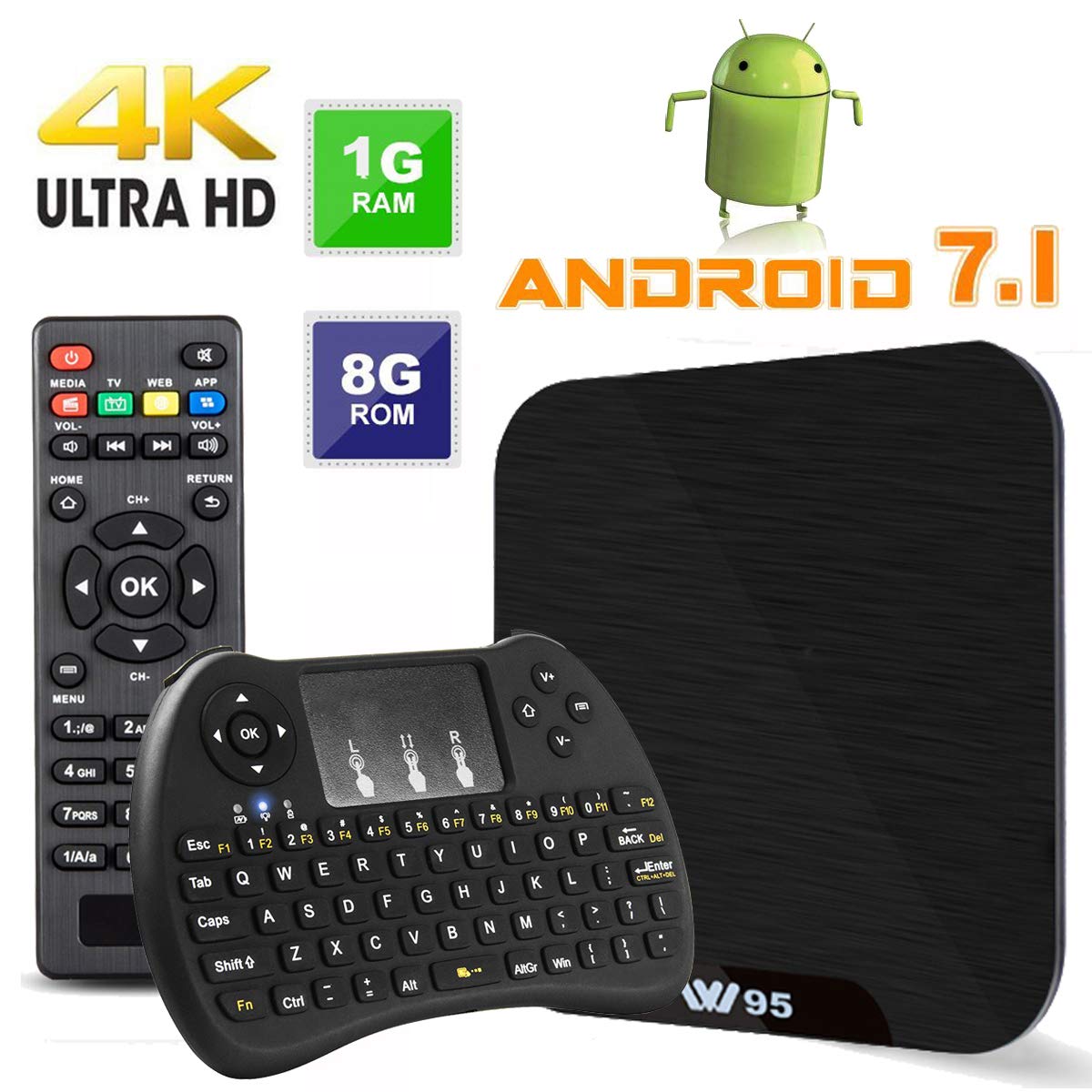 Rebajas Enero TV Box Android 7.1 - VIDEN W1 Smart TV Box Amlogic Quad ...
