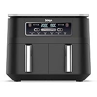 Ninja Foodi Dual Zone Digital Air Fryer, 2 Drawers, 7.6L, 6-in-1, Uses No Oil, Air Fry, Max ...
