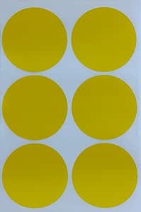 Sticker Gelb 50 mm runde Punkt Aufkleber – in verschiedenen Farben ...