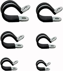 Rohrschelle Rohrschellen Leitungschelle Schelle gummiert Gummi W1 verzinkt - 20-22 mm : Amazon ...