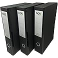 Box File Foolscap, Lockspring, Ring Pull & Catch, 75mm Spine, Black ...