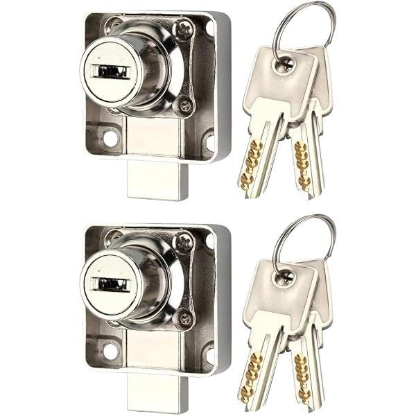 XIEHE 801 Cabinet Drawer Lock With Keys 7/8 Inch Outside Cylinder ...