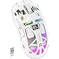 ZIYOU LANG x FREEWOLF Wireless Gaming Mouse, PixArt PAW3212 Dual Mode 2.4G/Bluetooth Transparent ...
