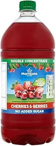 Morrisons Cherries and Berries No Added Sugar Double Concentrate, 1.5L ...