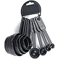 VR Smart Plastic Measuring Spoon and Cup Set, 8-Pieces (Black, Pack of ...