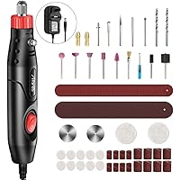 Cordless Mini Rotary Tool Set - 50Pcs Accessories 3.7V 5 Speed 3000rpm ...