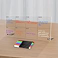 True-Ally Acrylic Desktop Weekly Planner, (30 x 15 cm) Clear Whiteboard ...