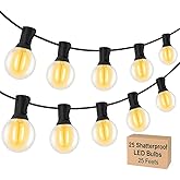 Buy LITVERSE String Lights for Outside 25 FT, Outdoor Lights for Patio ...